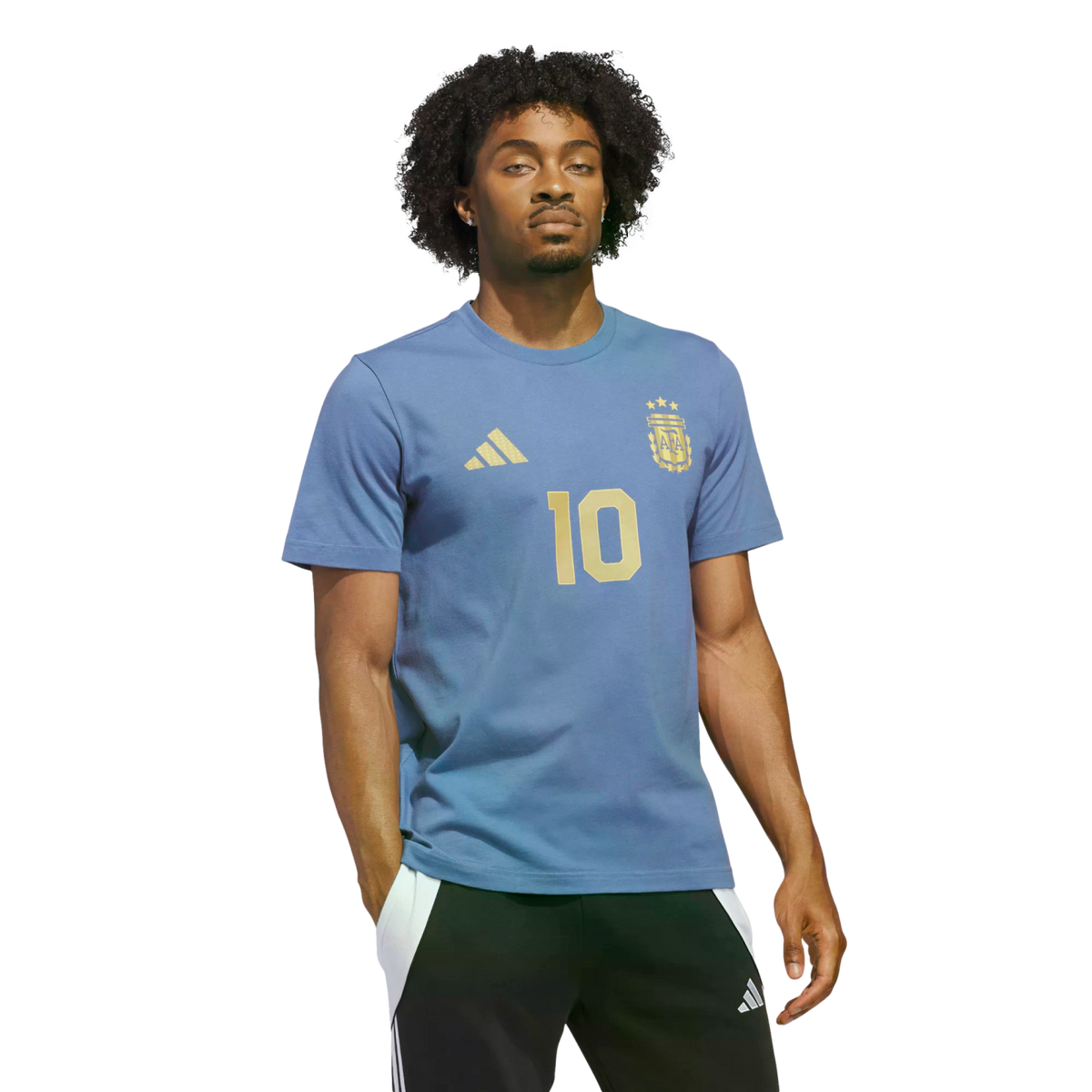 Adidas Argentina Messi 10 Tee Soccer KG3074 Blue – U90 Soccer